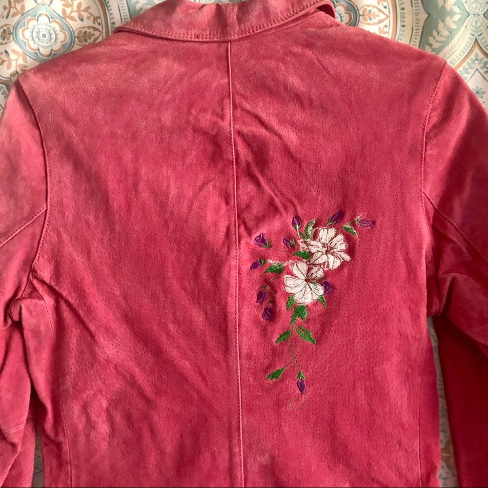 Dusty Rose Pink Vintage Suede Jacket - Gem